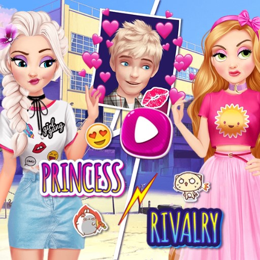 Elsa And Rapunzel Princess Rivalry Dress Up Game