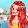 Princesses Braid Bloggers Dress Up Game
