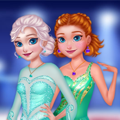 Sisters Ice Skating Glam - Egirlgames.net